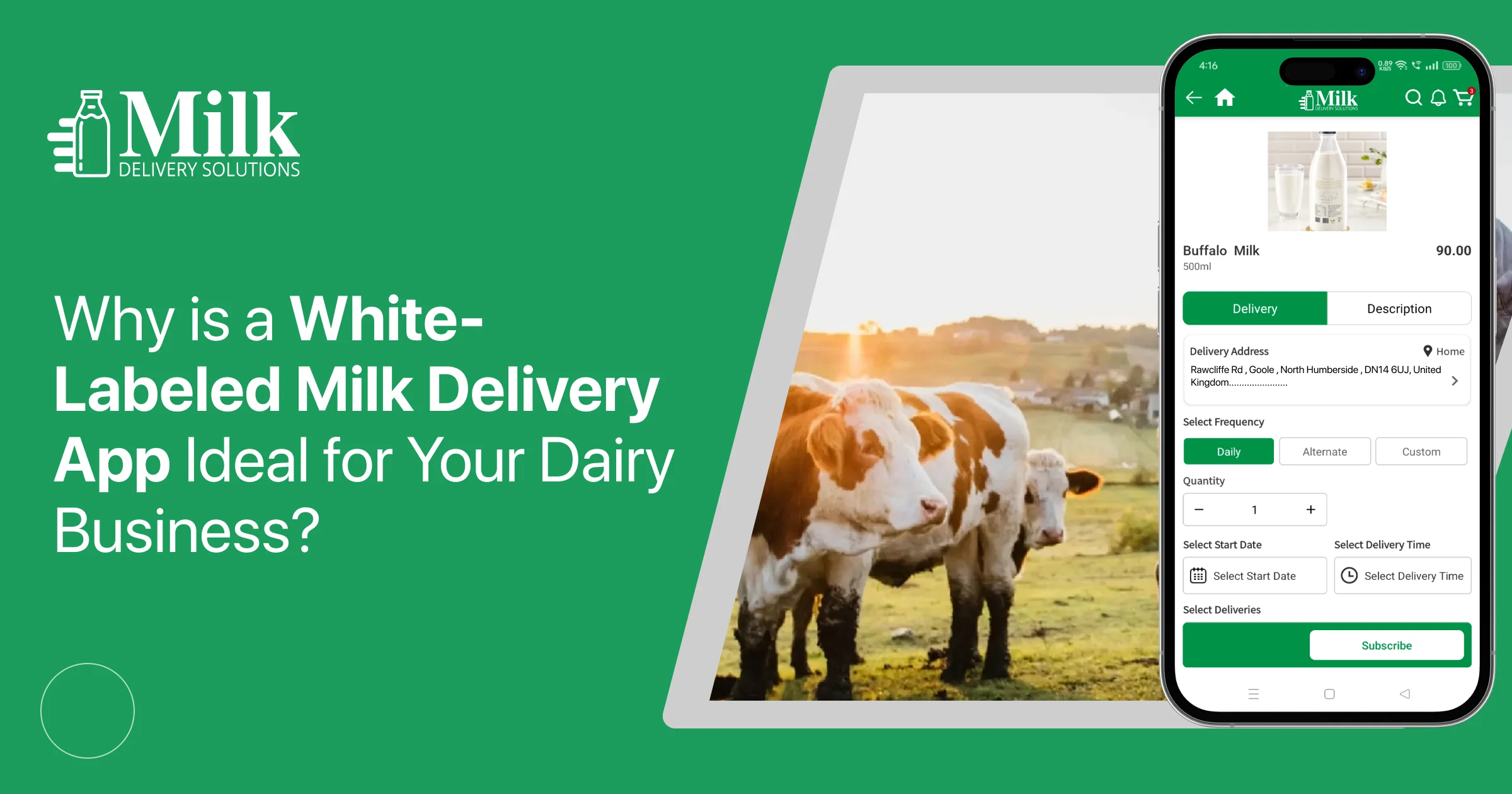 White-Labeled Milk Delivery App Ideal for Your Dairy Business